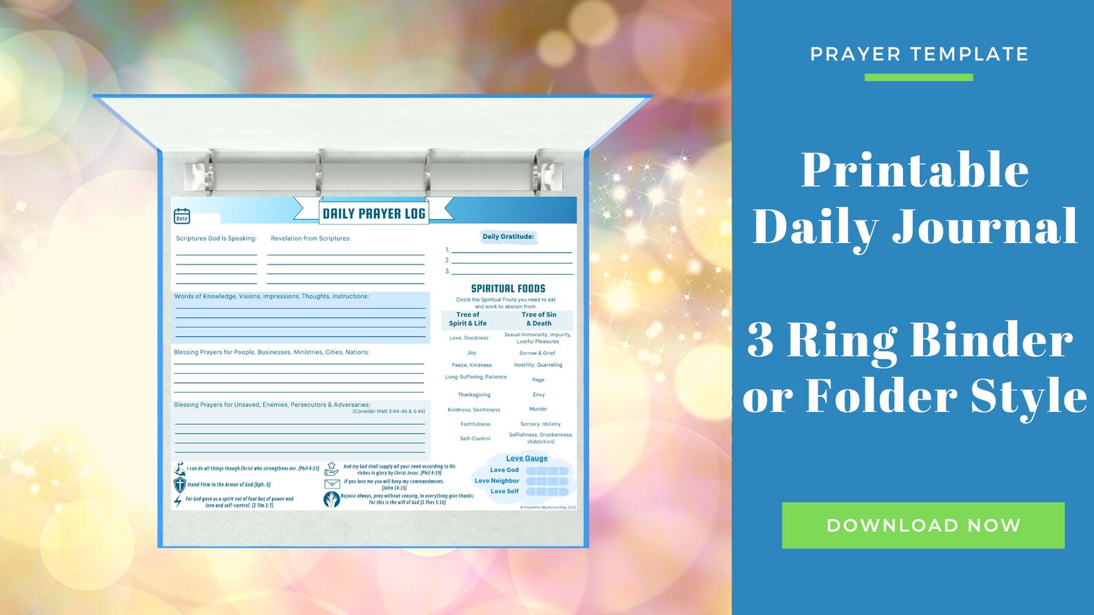 Mens Daily Prayer Journal Printable Daily Christian Etsy