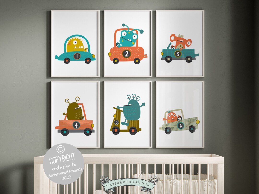 Outer Space Alien Nursery Prints, Solar System Nursery, Alien Nursery ...