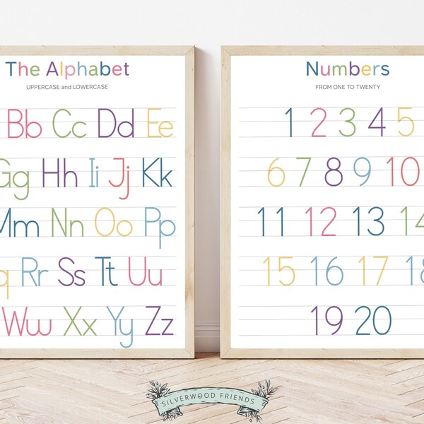 Abc and Number Chart Printable - Etsy
