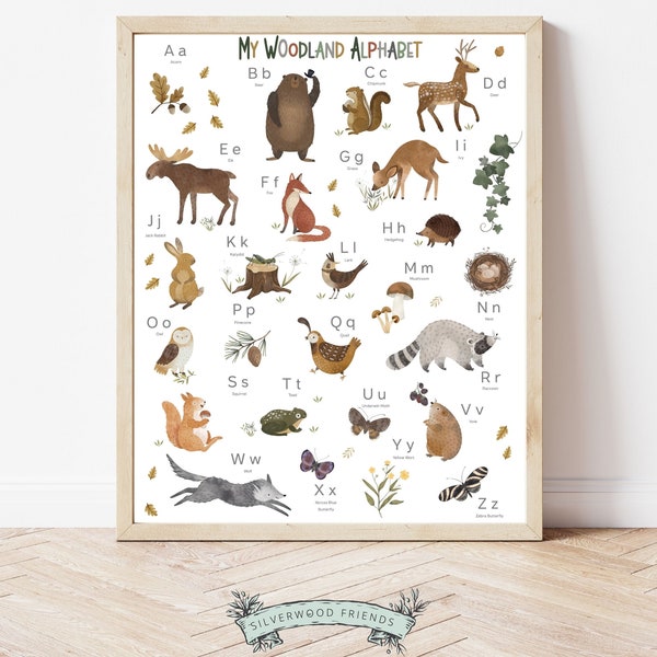 Woodland Alphabet - Etsy