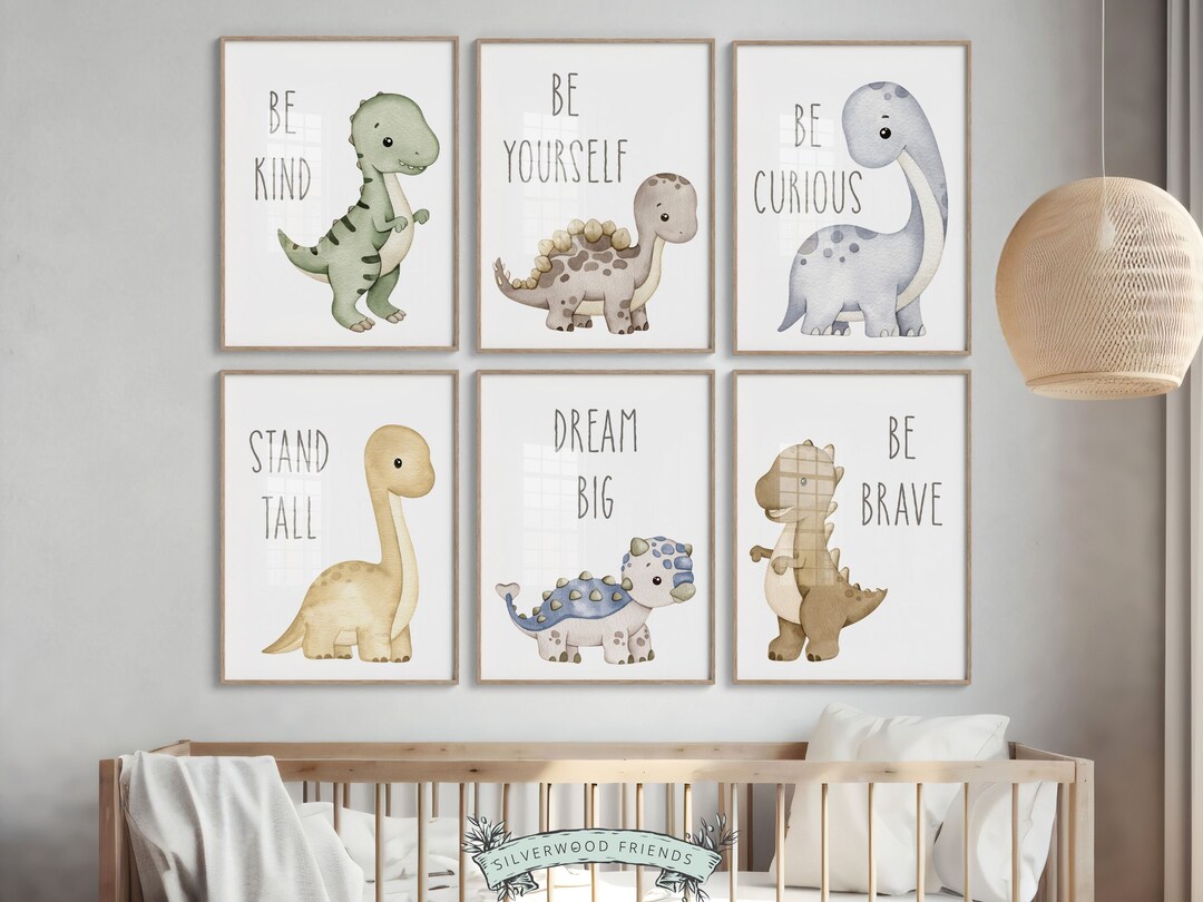 Boys Dinosaur Nursery Prints, Baby Boy Dinosaur Nursery Decor, Dinosaur ...