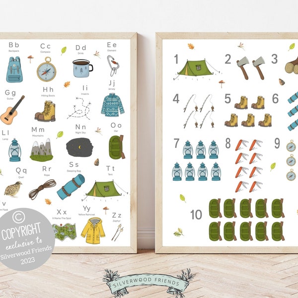 Camping Alphabet - Etsy