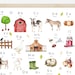 Farm Alphabet and Numbers Print, Farm Animals Nursery Wall Art, Farm ...