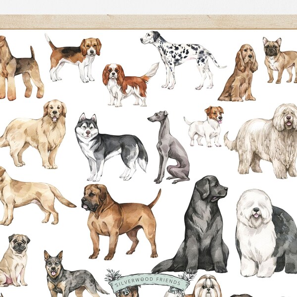 Dog Breeds Chart - Etsy
