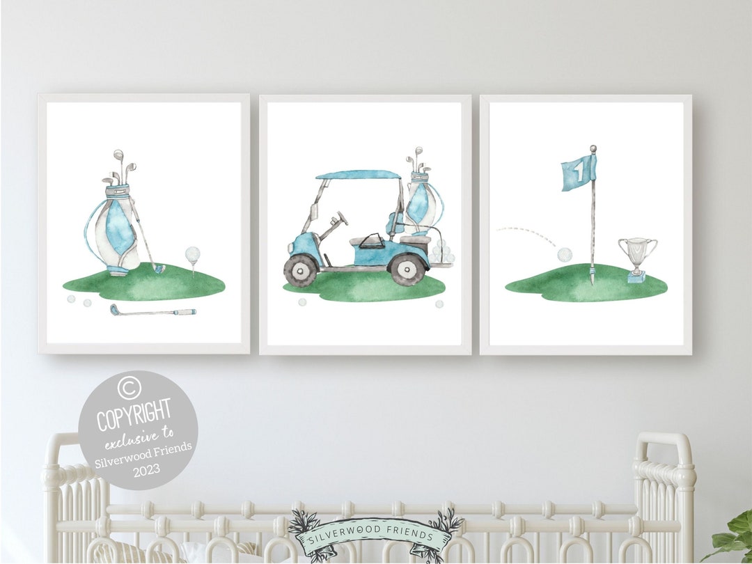 Golf Nursery Prints, Golf Theme Nursery, Sport Nursery Decor Boys, Golf ...