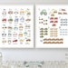 Transport Alphabet and Number Print, Vehicles ABC Print, Boys Nursery ...