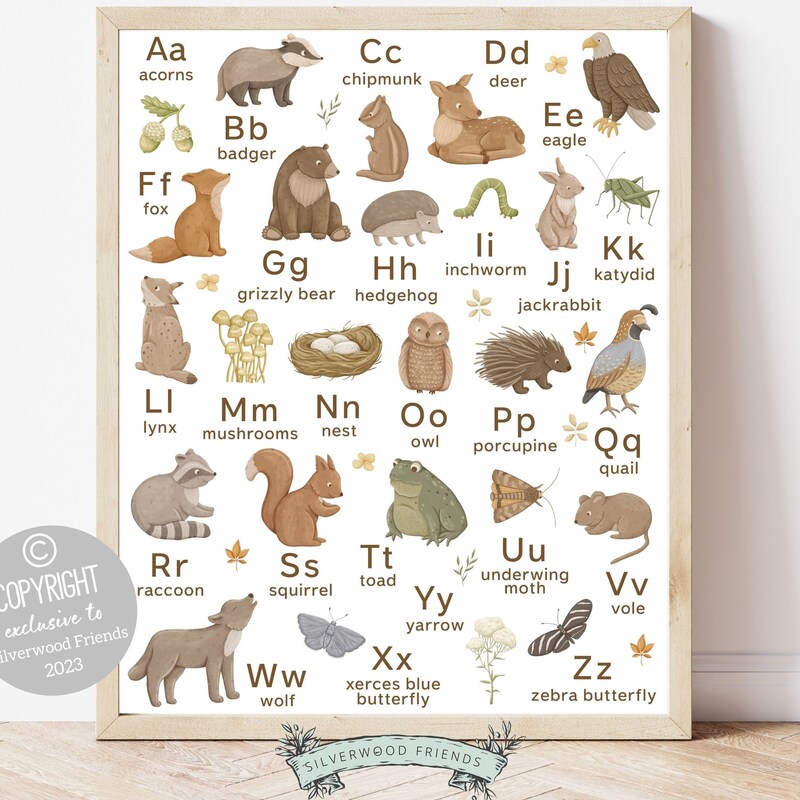 Woodland Alphabet - Etsy