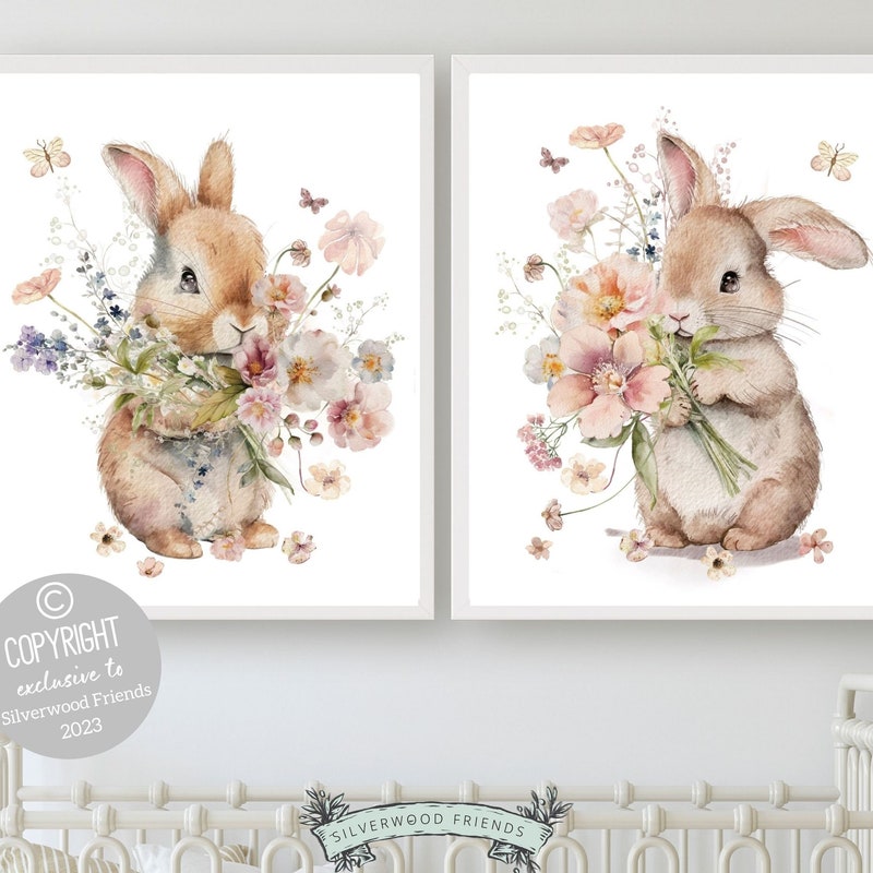 Bunny Wall Art - Etsy