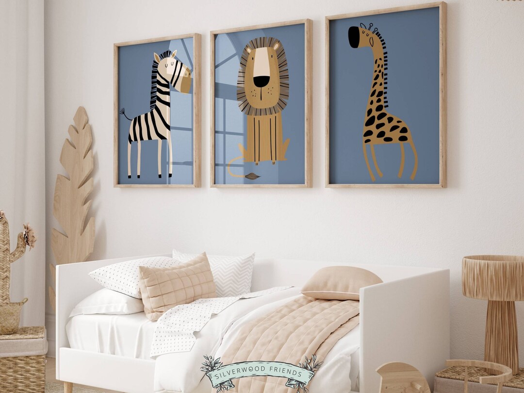 Set of 3 Boho Jungle Nursery Prints Boho Safari Nursery Decor - Etsy