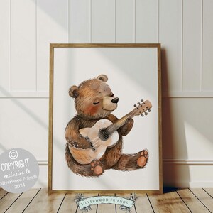 Woodland Musical Animal Nursery Prints, Woodland Music Nursery Decor ...
