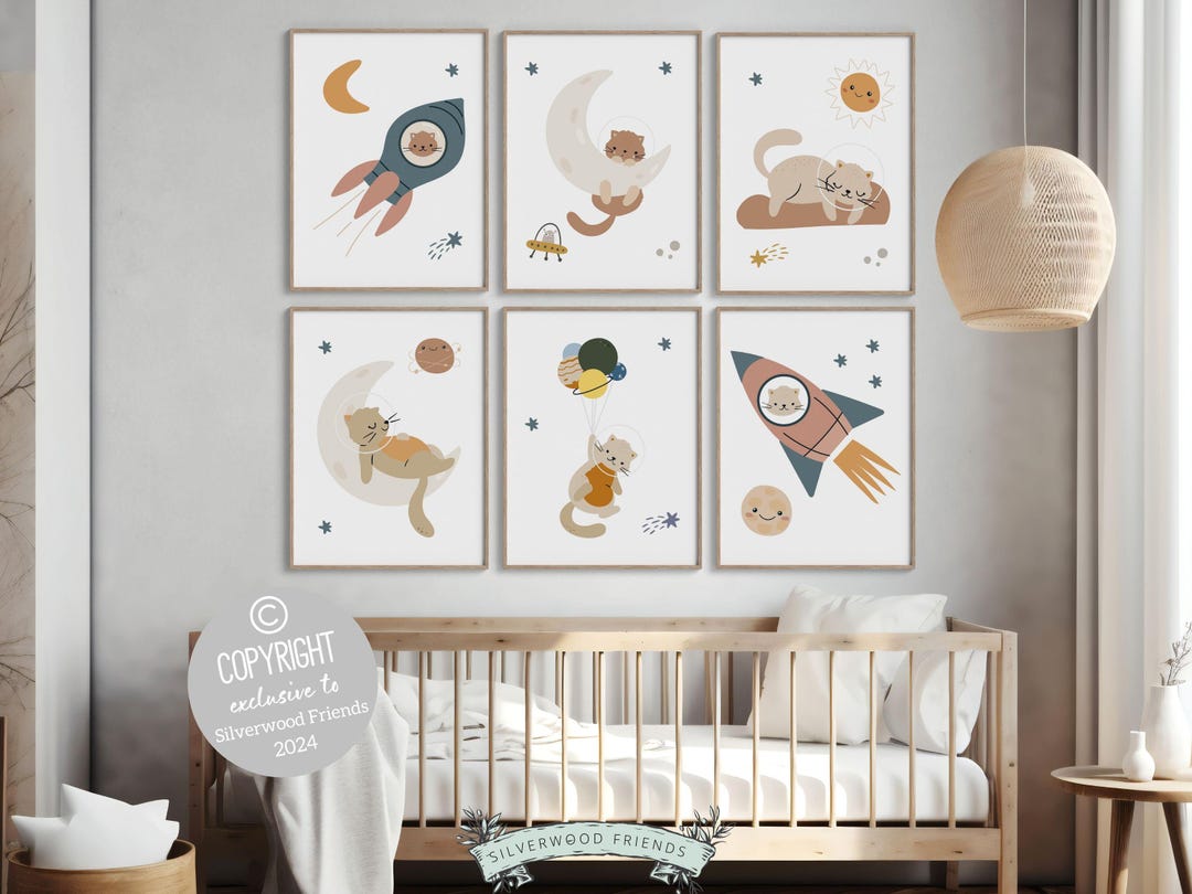 Space Nursery Prints, Space Themed Nursery Decor, Space Nursery Wall ...
