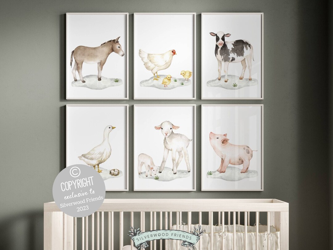Baby Farm Animal Nursery Prints, Cute Baby Farm Animal Nursery Pictures ...