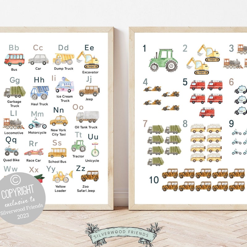 Truck Alphabet Poster - Etsy