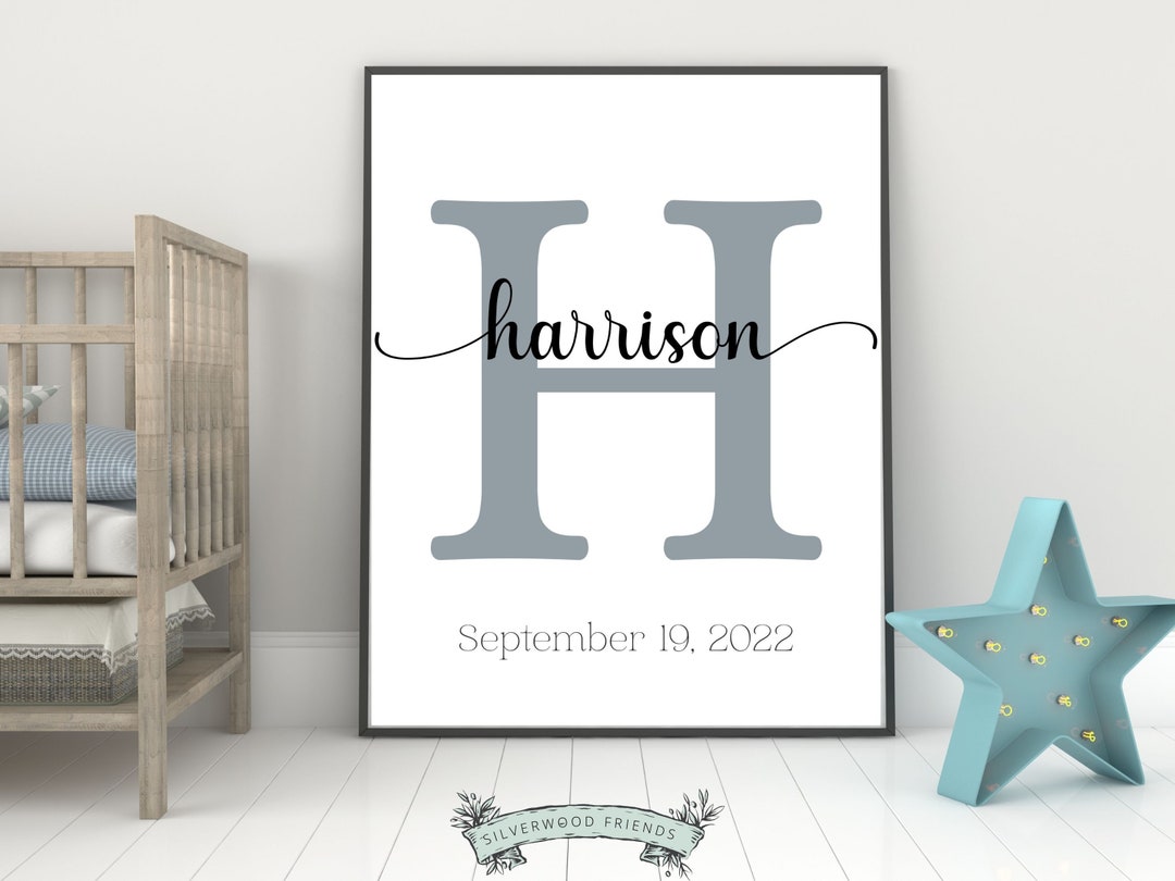 Custom Initial Print, Name Printable, Personalised Name Print ...