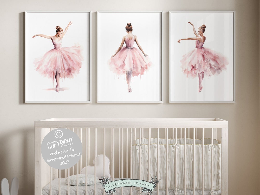 ORIGINAL Pink Ballerina Print Gifts For Baby Girl Ballet Nursery Decor ...