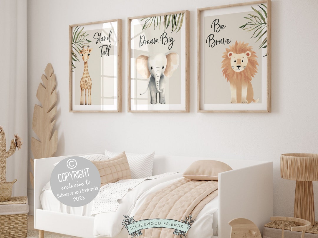 ORIGINAL Boho Safari Jungle Animal Nursery Prints Gift for Kids Safari ...