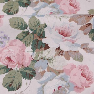 59" Wide Cotton Quilting Sewing Fabric, Rose Floral Print Cotton Fabric ...