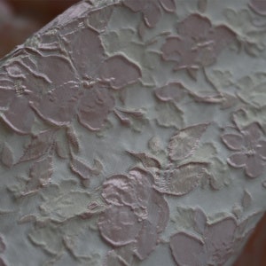 55 Wide Elegant Pink Flowers Embossed Embroidery Jacquard Fabric for ...