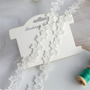 Pretty Star Lace Trim Venice Guipure Star Lace Trimming for DIY Bridal ...