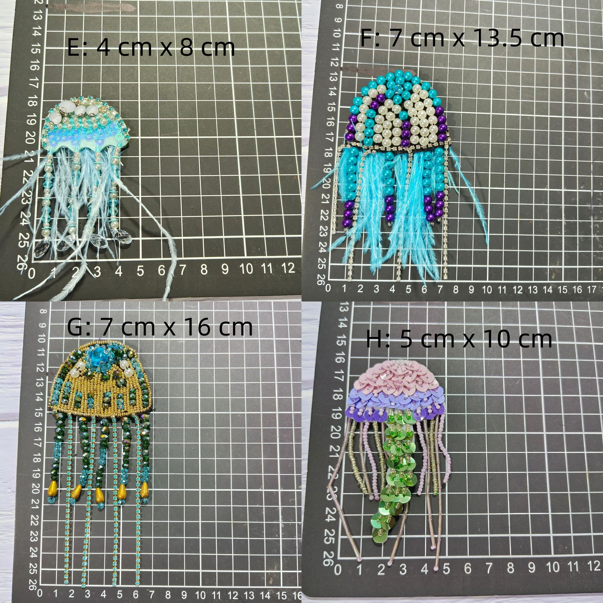 Ocean Jellyfish Seahorse Whale Patch, Beaded Animal Patch, for Coat, T ...