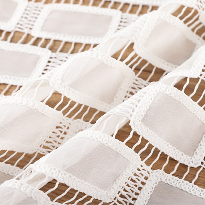 Unique Rectangle Guipure Lace Fabric Embroidery Lace Fabric - Etsy
