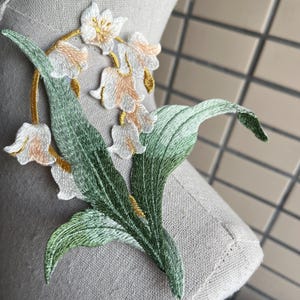 Beautiful Flower Patch, Lily of the Valley Sew on Patch, Bouquet Floral ...