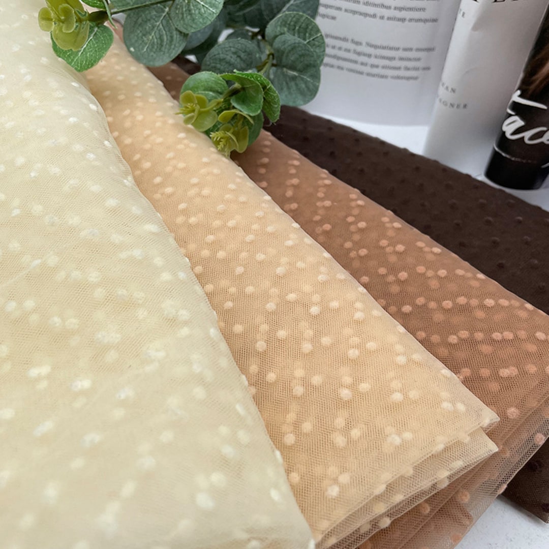 Tulle Mesh Fabric With Tiny Polka Dots, Veil Dots Supply for Bridal ...