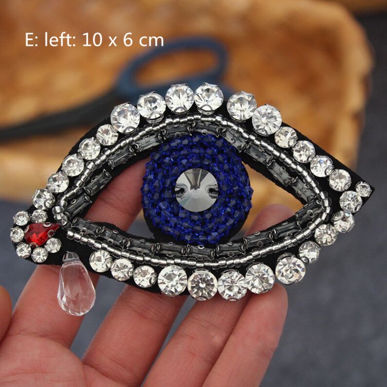 Evil Eyes Beaded Badge, Crying Eye Patch, Colorful Evil Eye ...