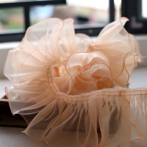 Multi Color Pleated Trims, Ruffle Organza Lace Trim, One Layer Ruffled ...