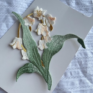 Beautiful Flower Patch, Lily of the Valley Sew on Patch, Bouquet Floral ...