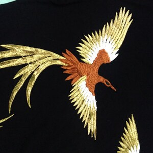 Gold Embroidery Flying Bird Sew on Applique Patch, Birds Embellish ...