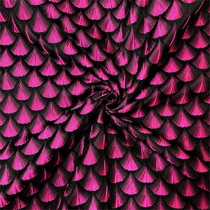 Sea Shell Pattern Fabric, Solid Fish Scale Jacquard Fabric, Winter ...