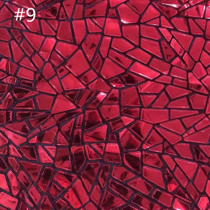 Unique Mirror Silver Sequin Fabric Stretch Velvet Sequin - Etsy