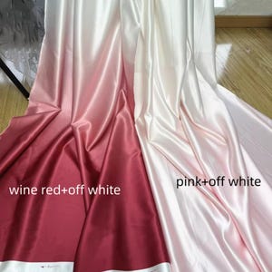 Two Tone Fabric, Gradient Fabric, Ombre Satin Polyester Fabric, for ...