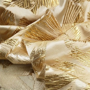 Embossed Jacquard Fabric, Luxury Gold Fabric, Polyester Fabric ...