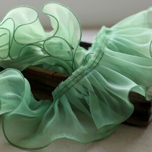 Multi Color Pleated Trims, Ruffle Organza Lace Trim, One Layer Ruffled ...
