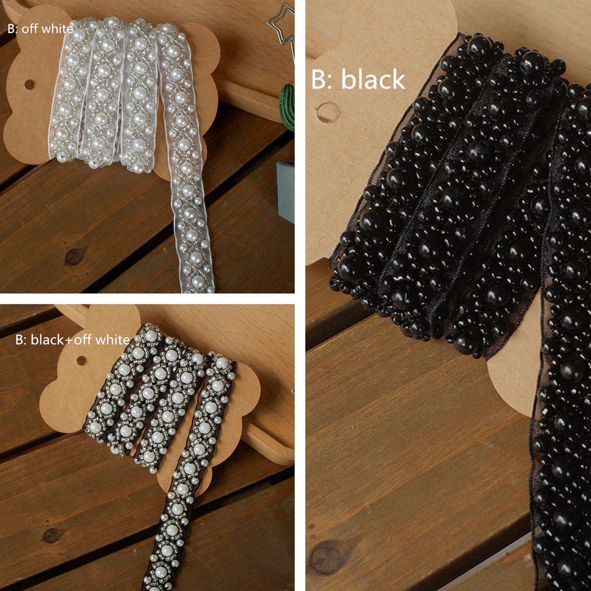 1 Yard Beaded Lace Trim Pearl Beaded Trim Bridal Bead Lace - Etsy