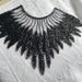 Luxury Gold Silver Black Lace Collar, Beaded Collar Patch, Neckline ...