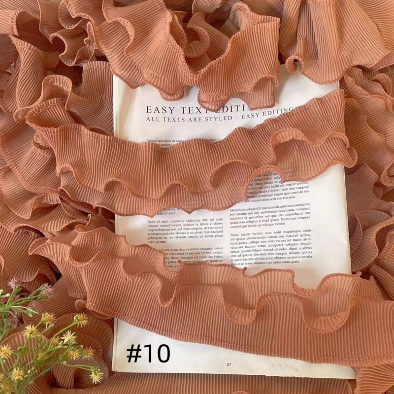 24 Colors Chiffon Ruffle Lace Trim, Stretch Ruffle Lace, 2 Layers ...
