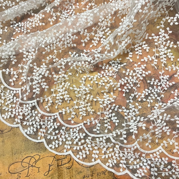 Embroidered Sheer Fabric - Etsy