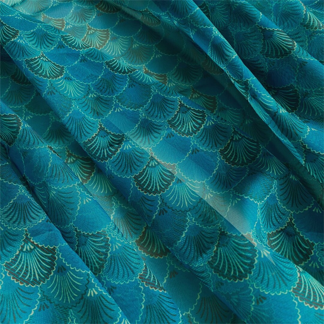 Chiffon Fabric, Mermaid Scale Fabric, Fish Scale Chiffon Fabric, for ...