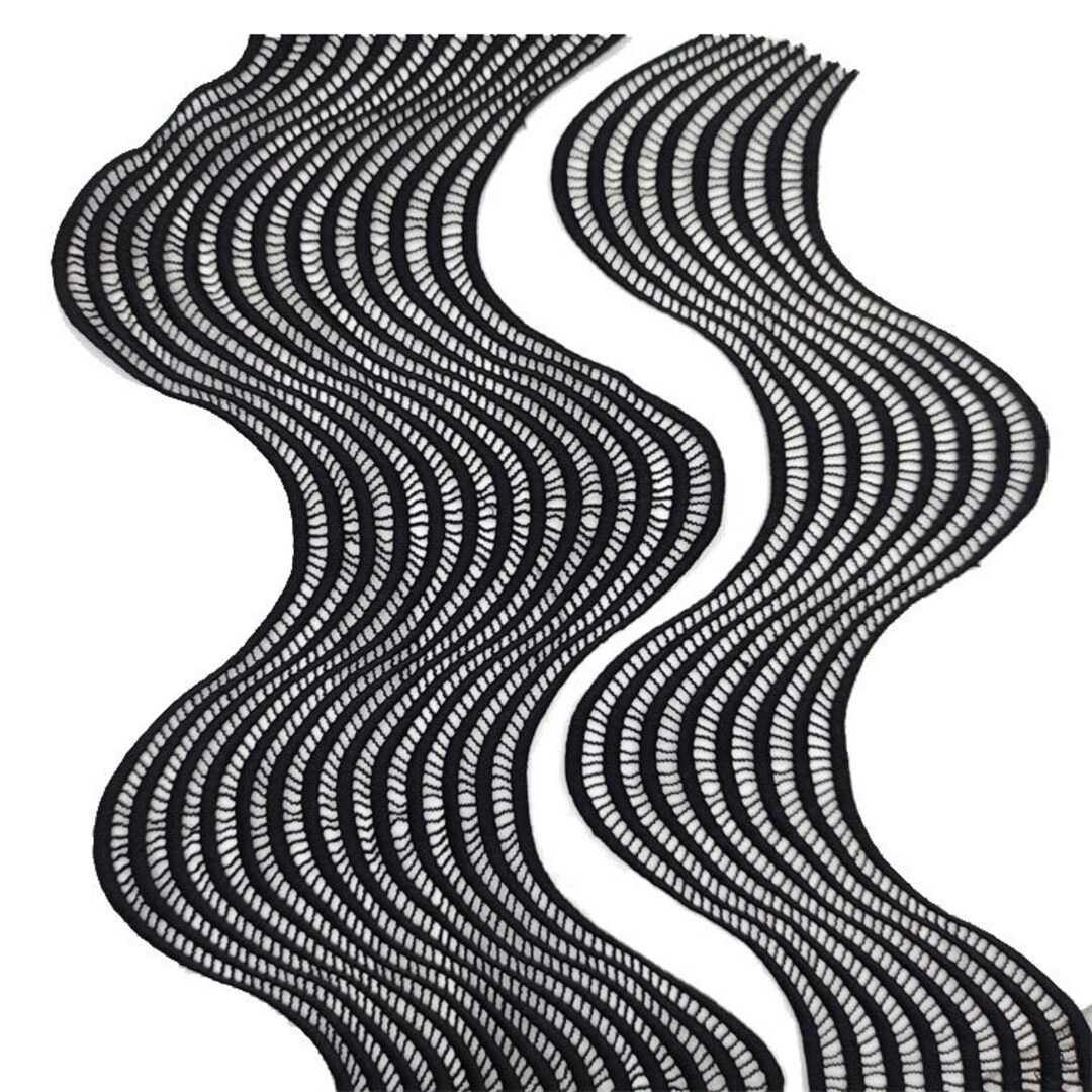 Rare Scallop Wave Lace Trim, Hollow Water Wave Lace, Milk Silk Fiber ...