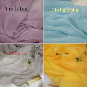 Silver Glitter Chiffon Fabric, Shiny Small Glitter Sequin Stars Fabric ...