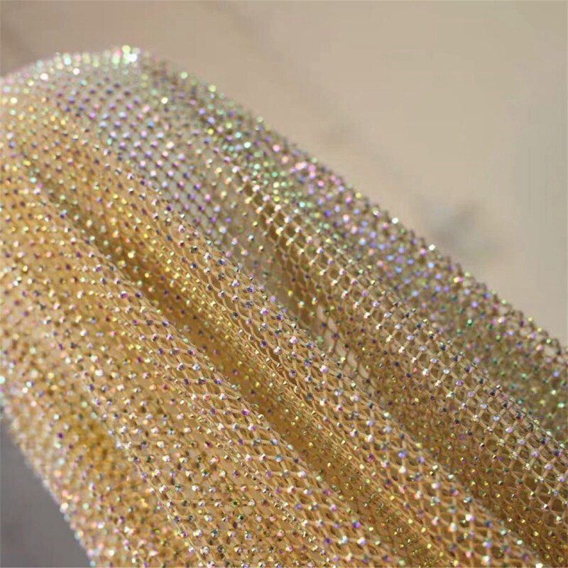 Rhinestone Fishnet Fabric - Etsy
