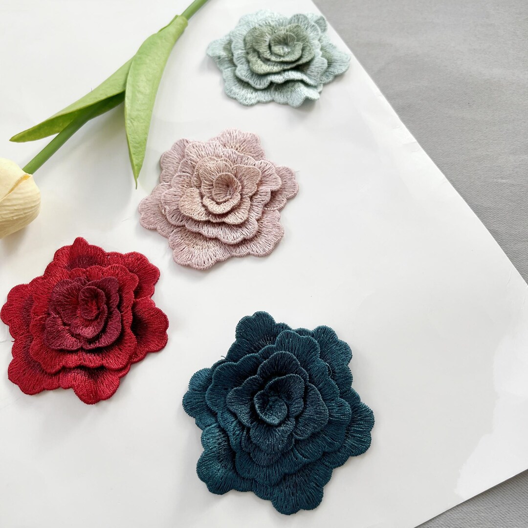 Flower Patches, Multi Layers 3D Floral Lace, 3D Flowers, Flower ...