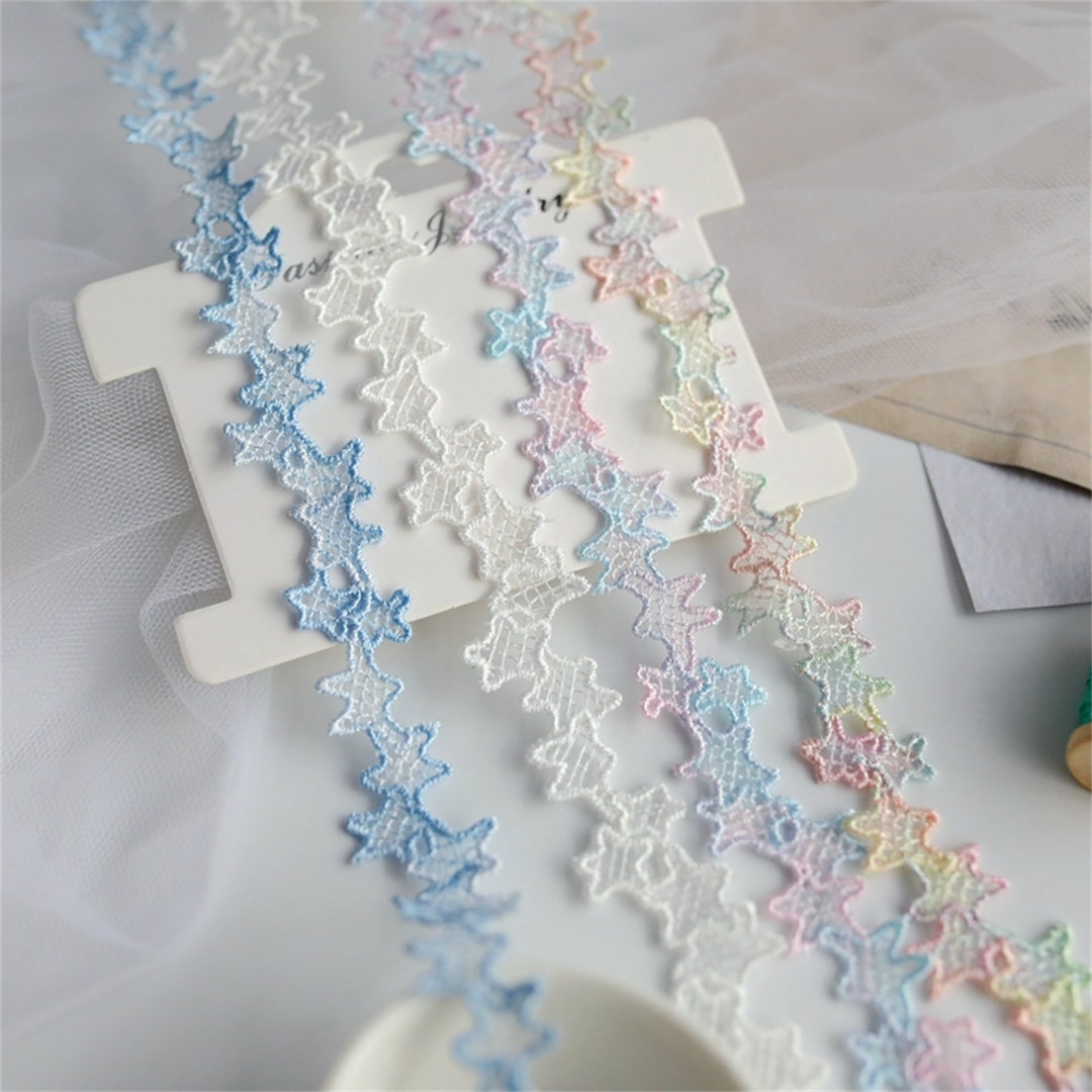 Pretty Star Lace Trim Venice Guipure Star Lace Trimming for DIY Bridal ...