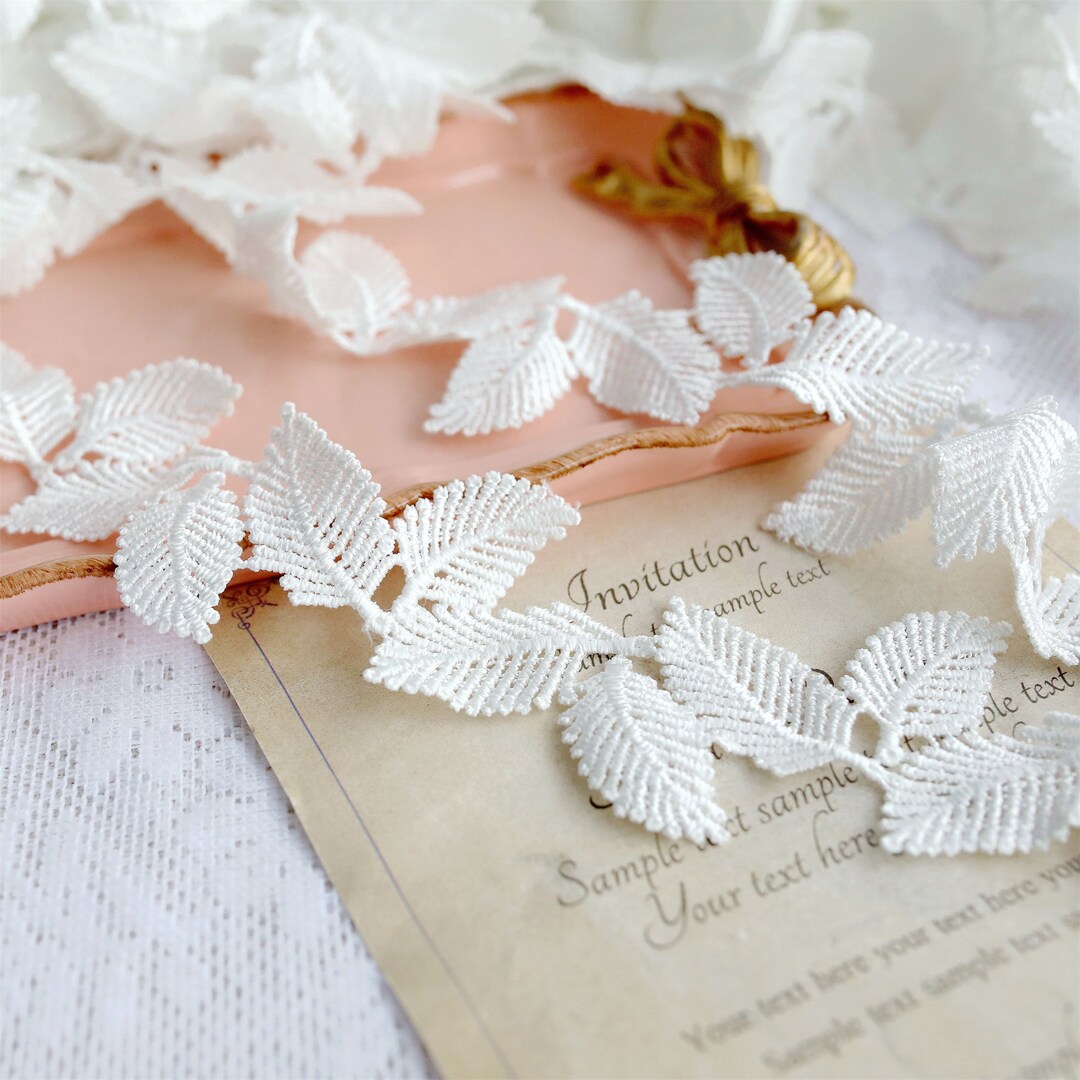 Leaf Lace Trim, Leaf Pattern Venice Lace Trim, Leaf Trimming for Collar ...