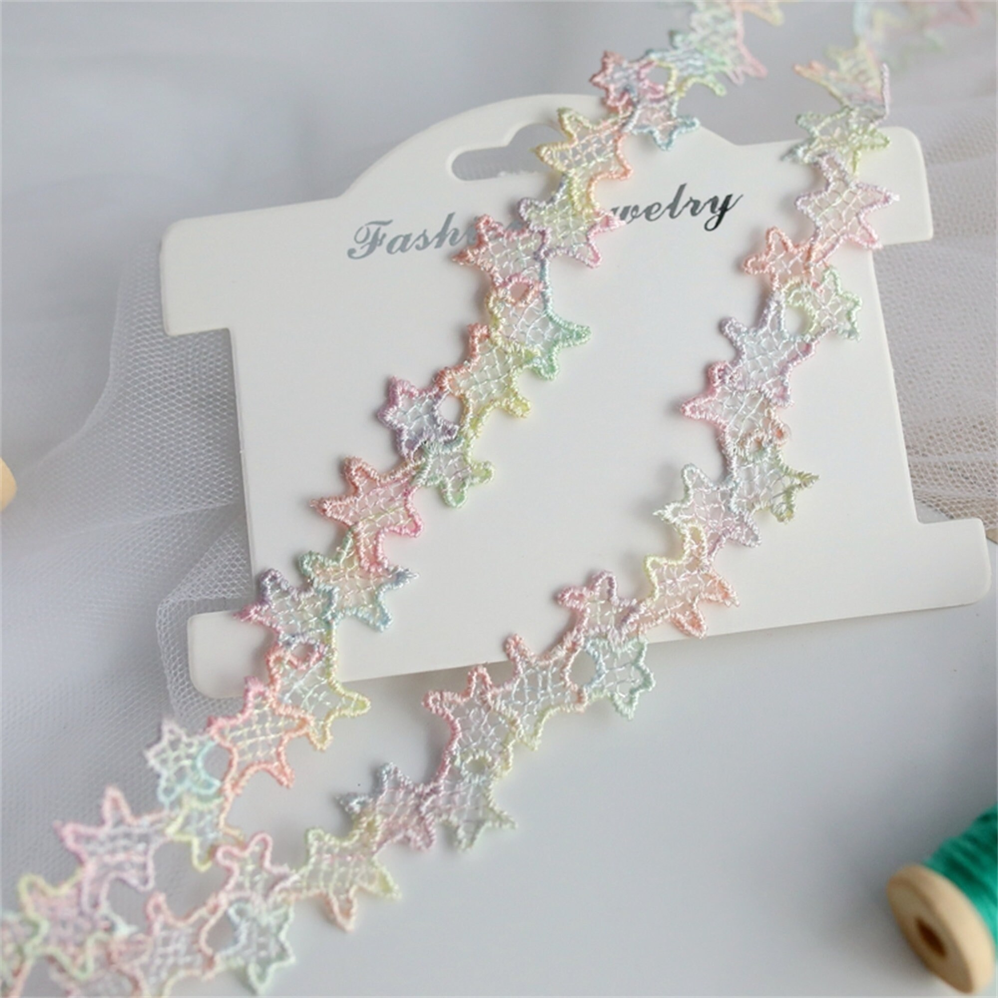 Pretty Star Lace Trim Venice Guipure Star Lace Trimming for DIY Bridal ...