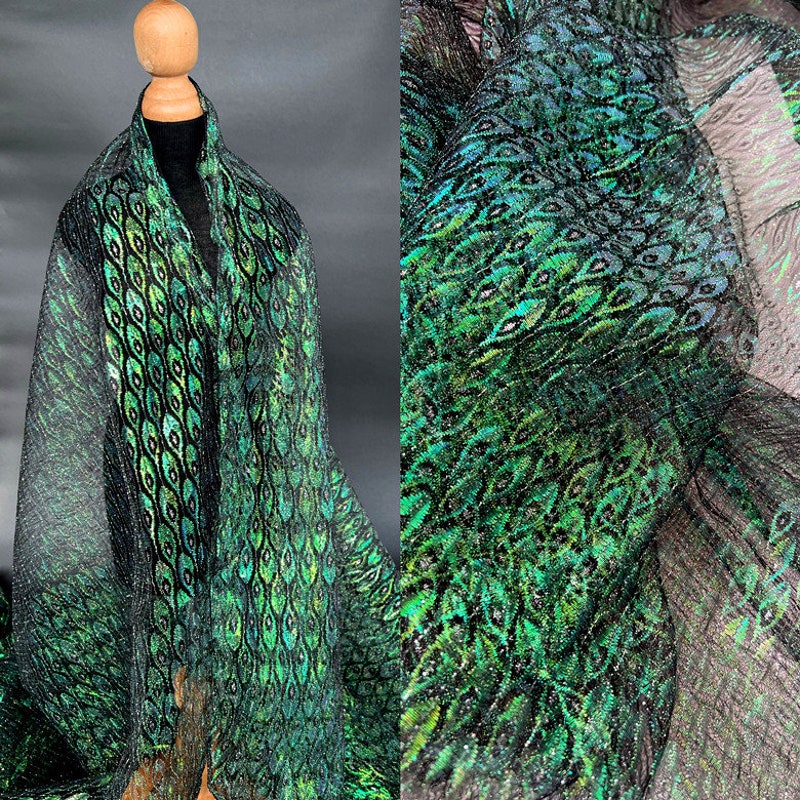 Peacock Fabric - Etsy