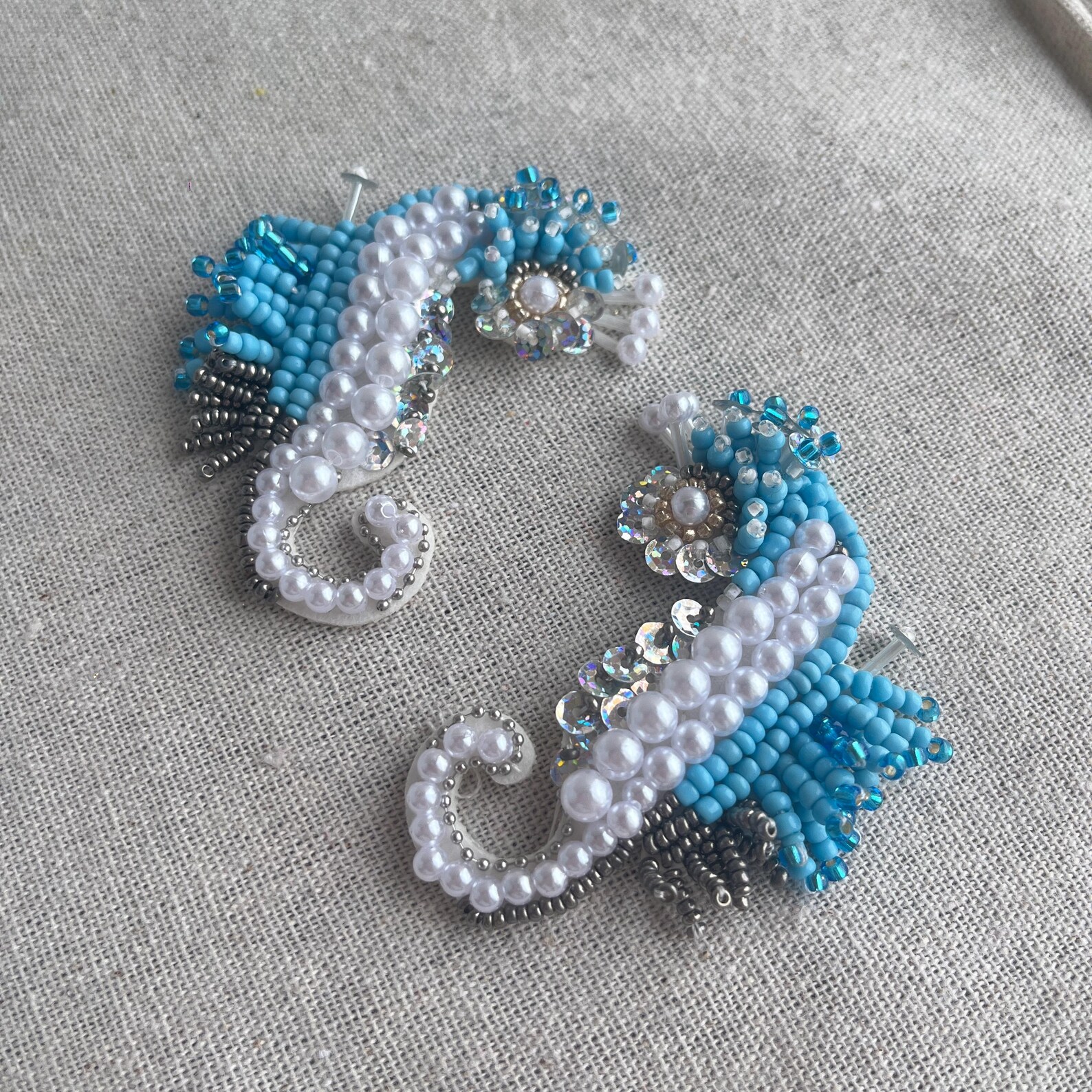 Ocean Seashell Jellyfish Seastar Jewelry Beaded Patches Sea Animal ...